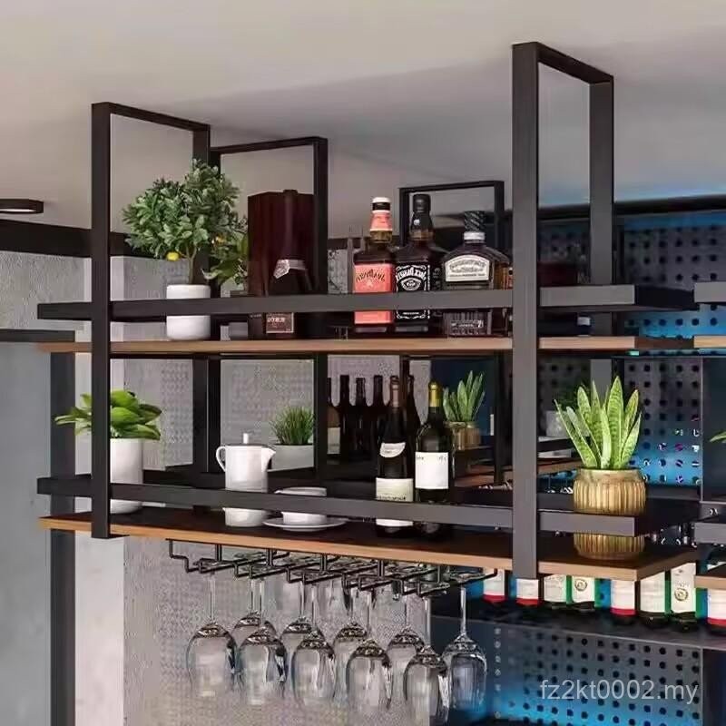 Hanging Cabinet Bar Bar Counter Wine Glass Ceiling Wine Rack Kitchen ...