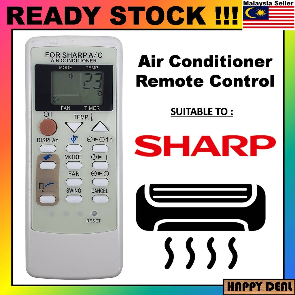 SHARP Air Cond Aircon Aircond Remote Control Replacement | Shopee Malaysia