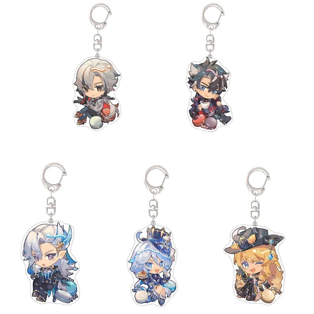Genshin Impact Acrylic Keychain Neuvillette Wriothesley Navia Furina ...