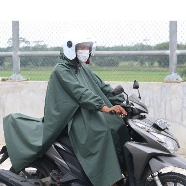 MERAH HIJAU SHOPEE RAIN COAT SHB RAINCOAT PONCHOO WITH BLACK SLEEVES OR ...