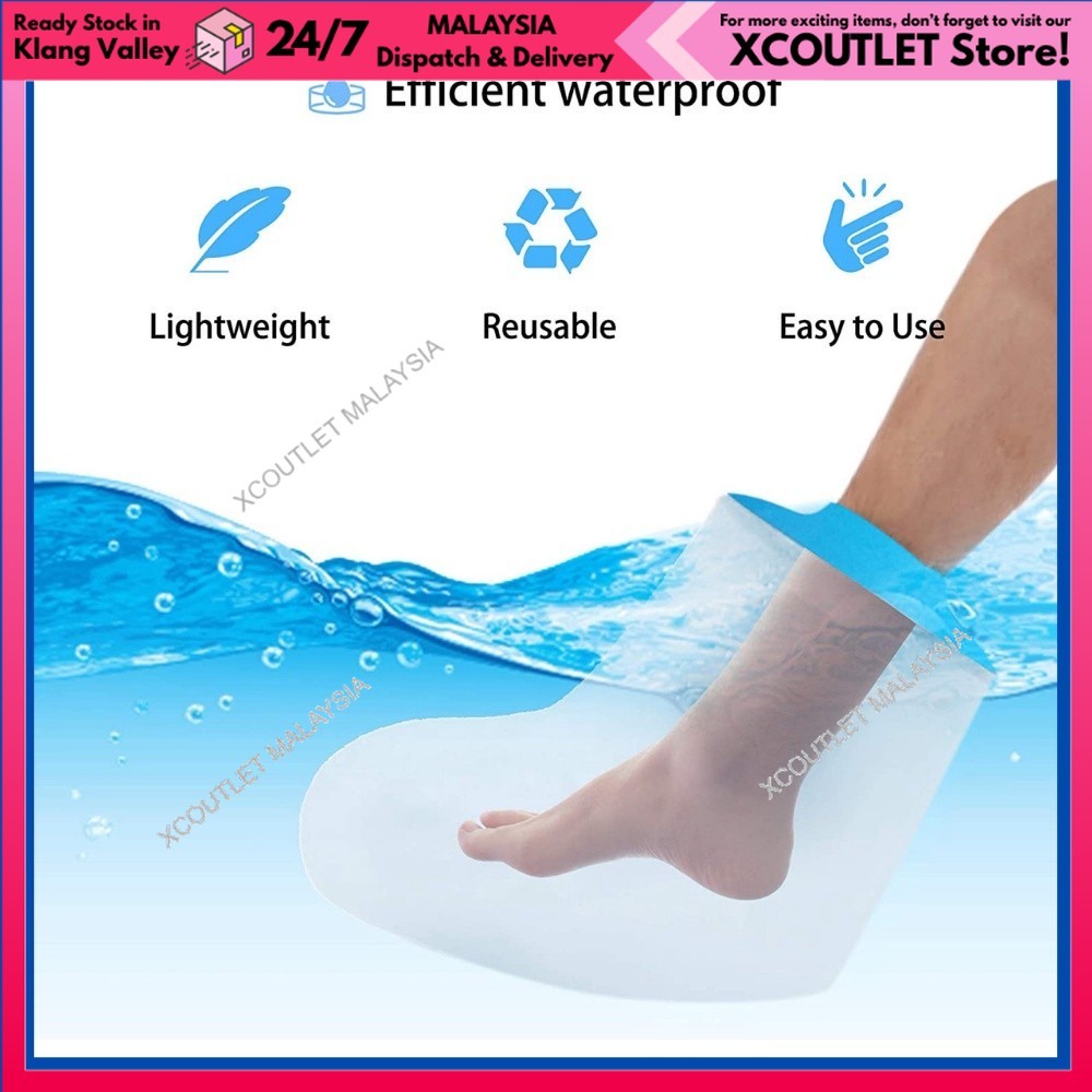 Penutup Gips Kaki Tahan Air untuk Kanak-kanak & Dewasa Waterproof Foot ...