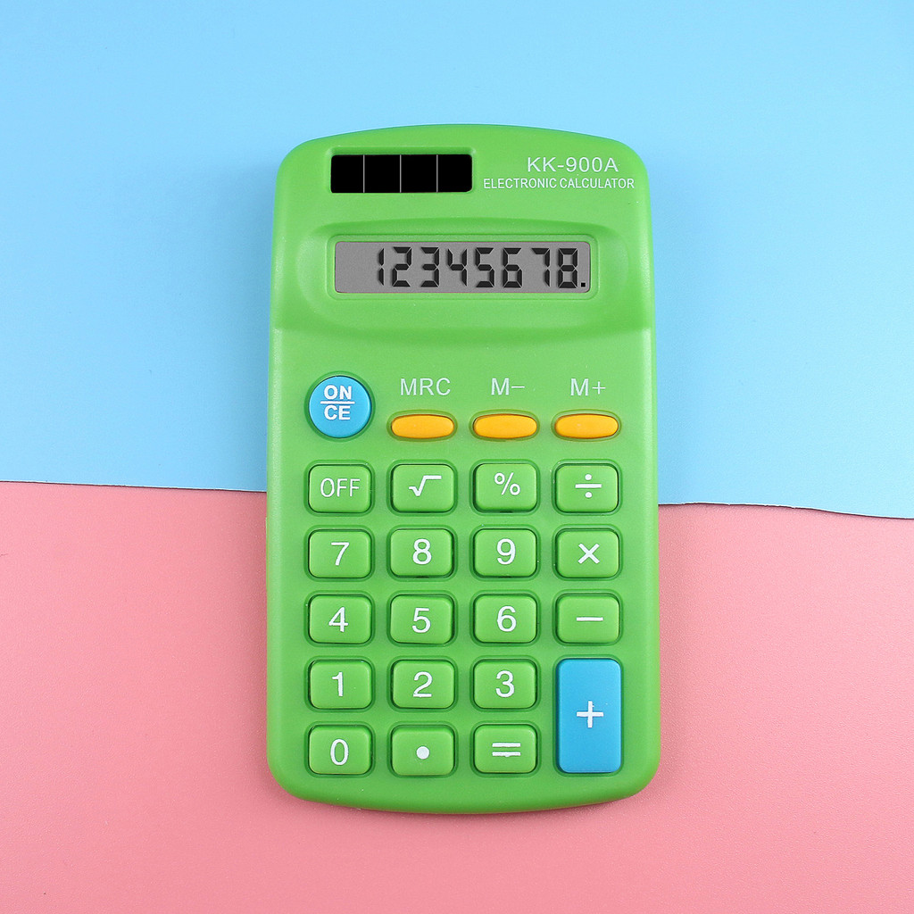8 Digital Small Calculator Silent Calculator Mini Version Learning Back ...