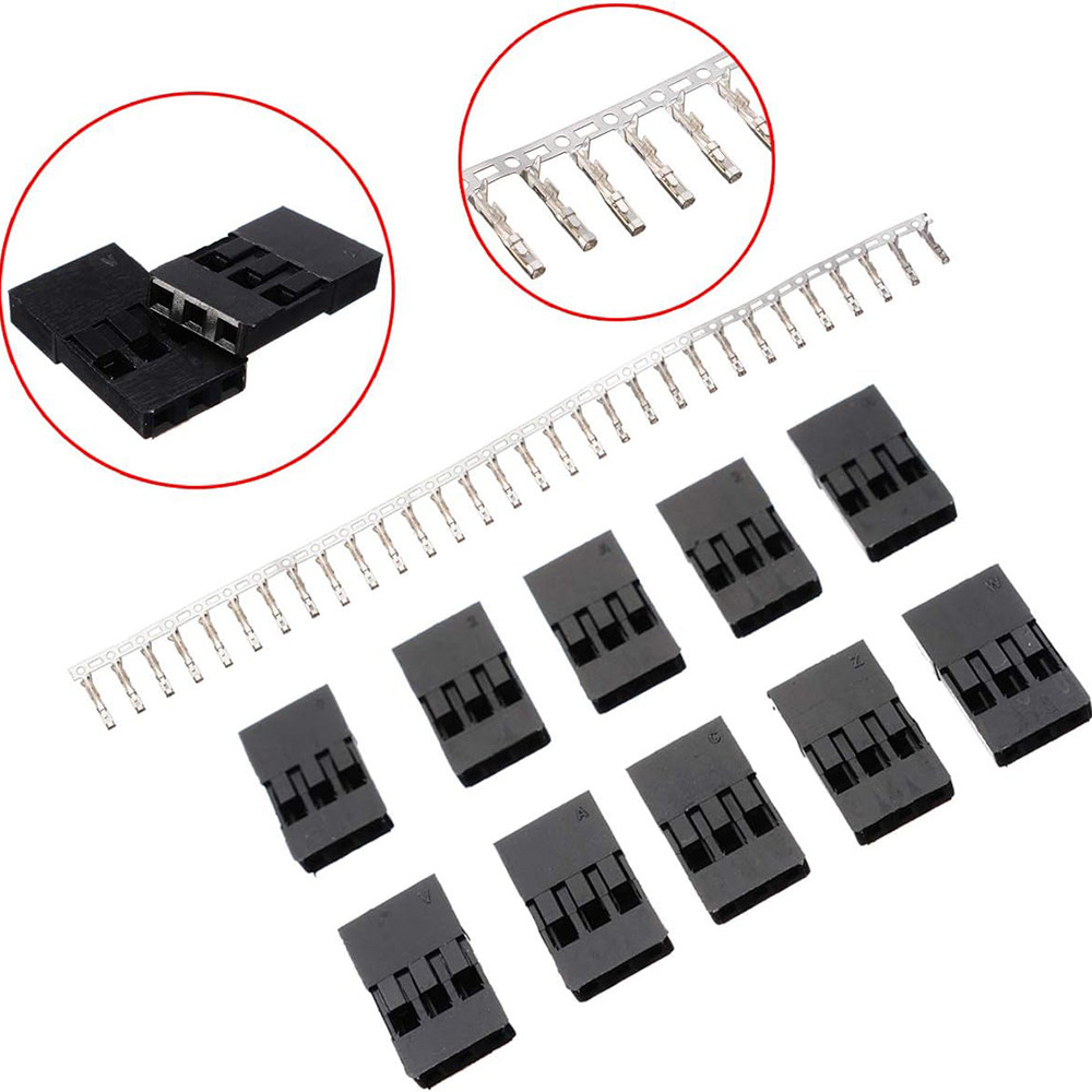 620pcs 2.54mm Wire Dupont Jumper Cable Pin Header Connector Housing Kit 1/2/3/4/5/6P Male Female ...