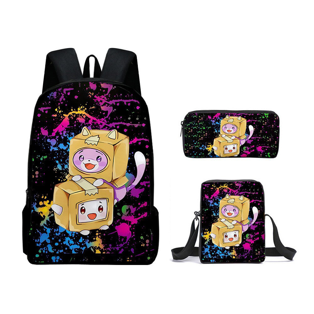 LankyBox Boy's school bag -Backpack + Shoulder bag + Pen bag Backpack 3 ...