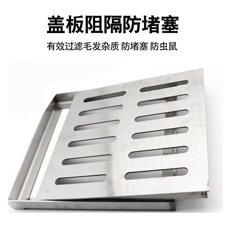 Floor Drain Square Well Grille Stainless Steel Cover Plate Drain Gutter ...