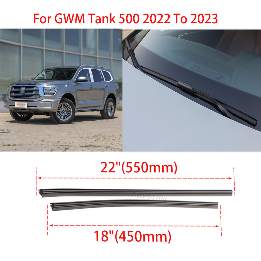 1 Set Car Wiper Refill Rubber Strip 18" 22" For GWM Tank 500 2022 2023 ...