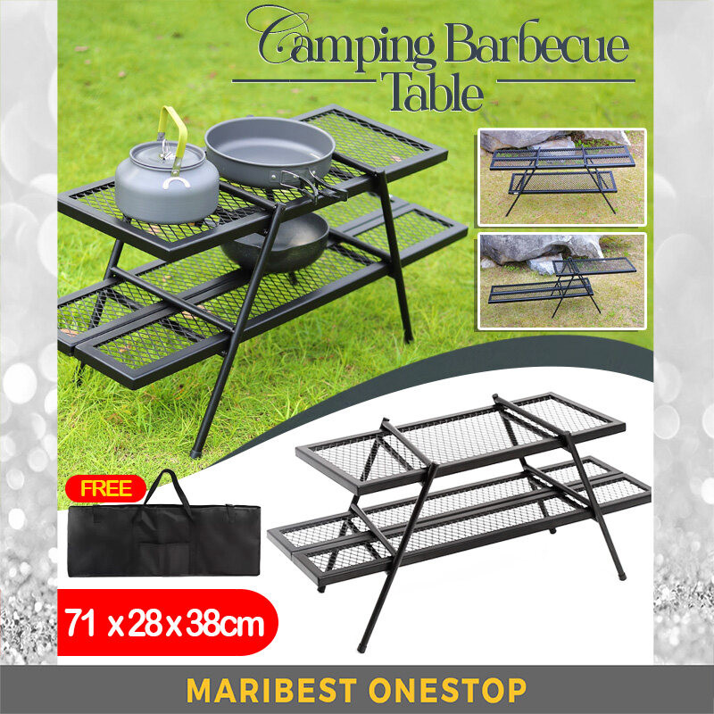 MYFolding Campfire Grill Portable Camp Table Barbecue Camping Grill ...