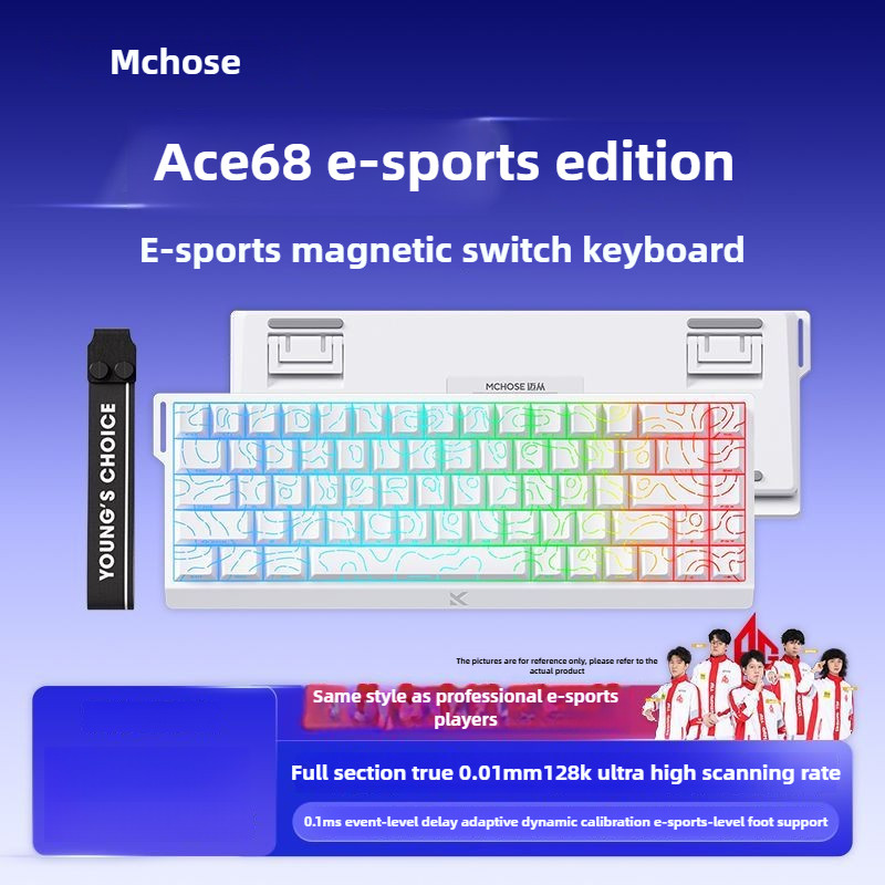 MCHOSE ACE68 Magnetic Switch Rapid Trigger Keyboard Wired 8K Polling ...