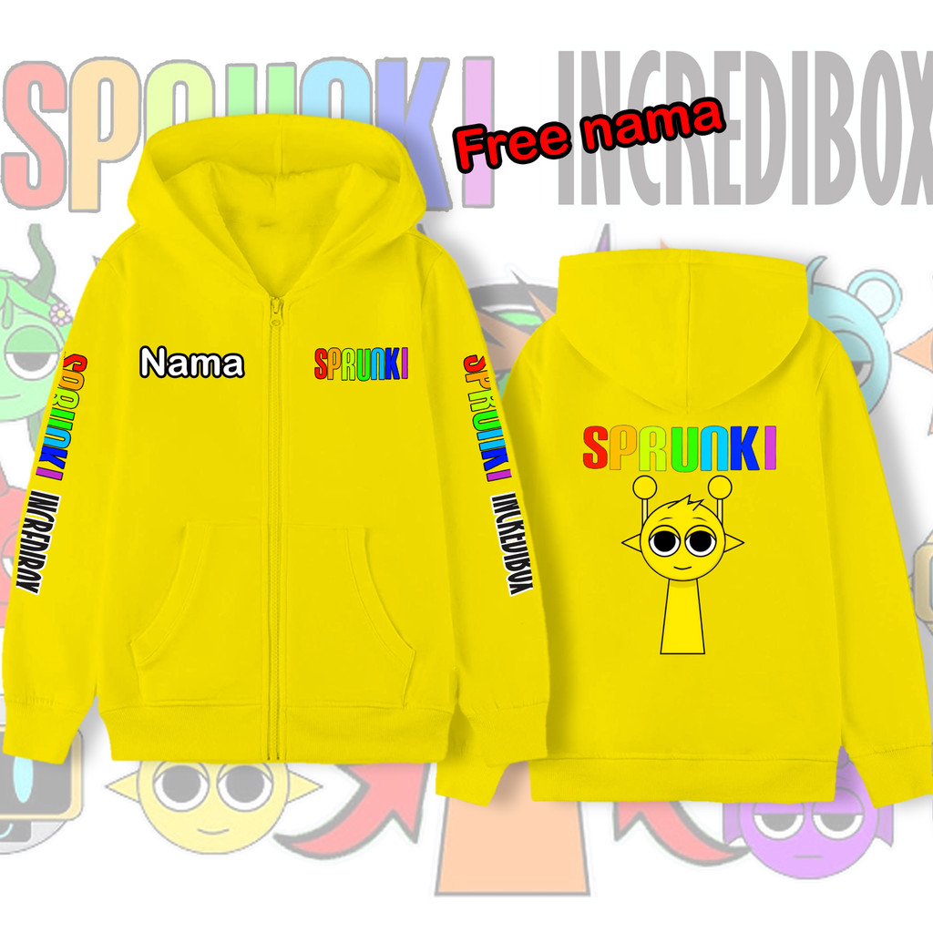 Sprunki Incredibox Zipper Children's Hoodie - Stylish Jacket for Active ...