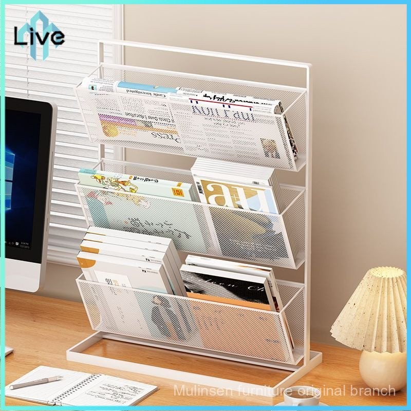 Bookshelf desktop book storage rack data display rack newspaper rack ...