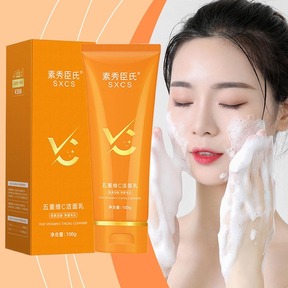 Five Vitamin C Tone Up Cream Barefaced Cream Deep Cleansing Control ...