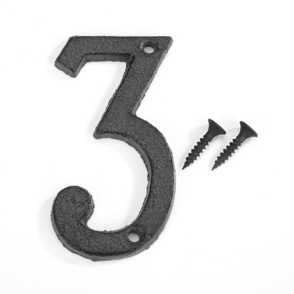 [shibelss.my] Metal Digital Numbers Cast Iron House Sign Doorplate DIY ...