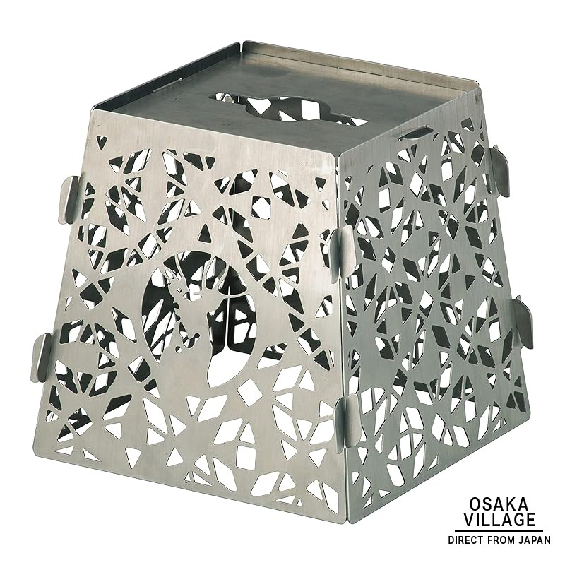 CAPTAIN STAG CS Stainless Lantern Shade with Storage Bag, Silver, Made ...
