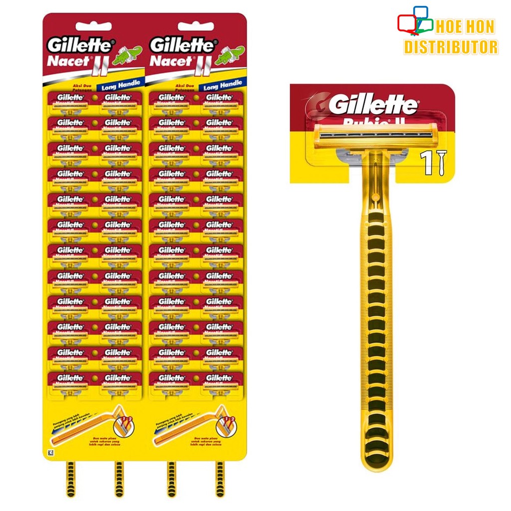 Gillette Nacet II / Nacet 2 Disposable Razor 1pcs Pisau Cukur Pakai ...