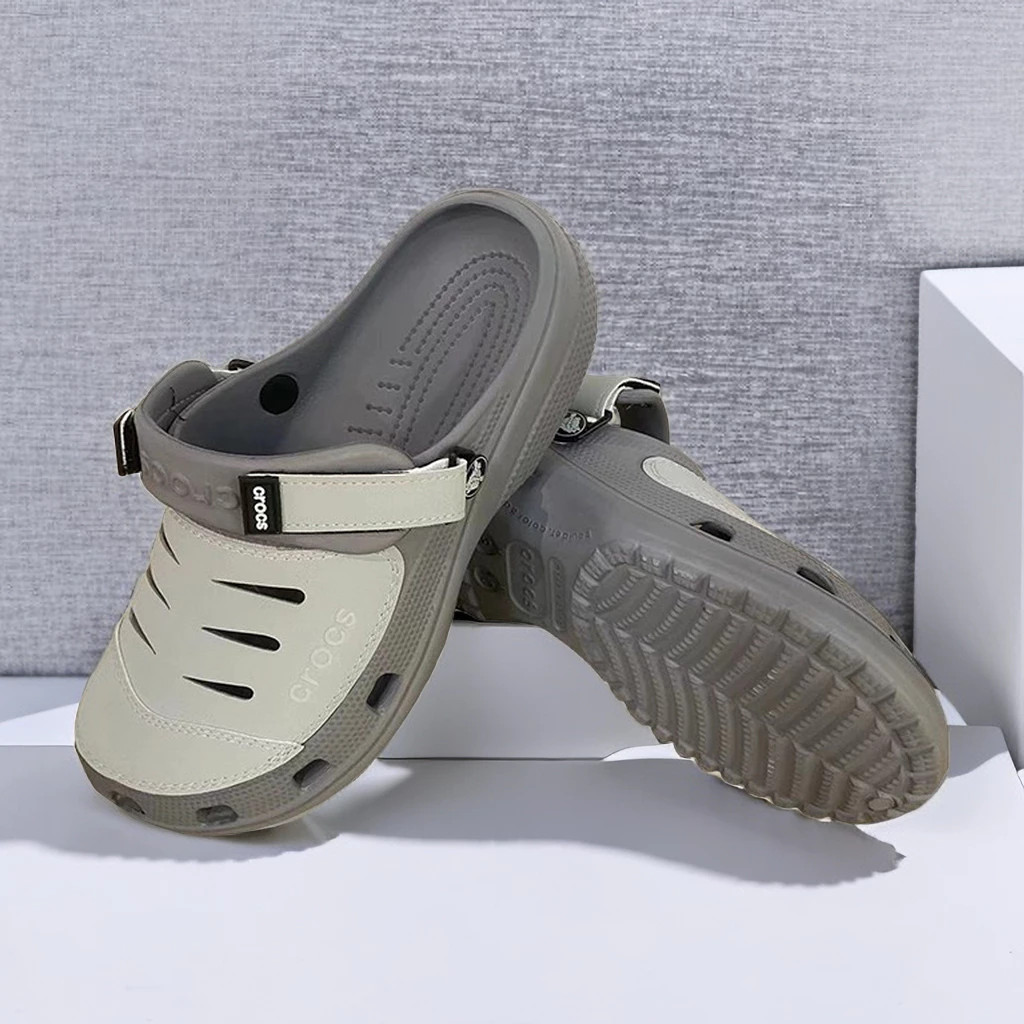 Crocs Mens Yukon Clog Half leather Outdoor Beach Recreation Beach ...