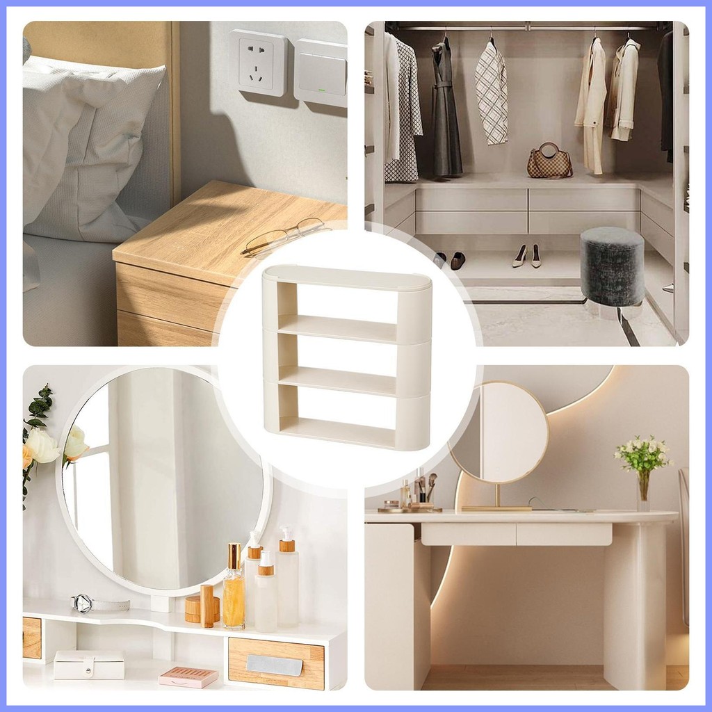 Desk Organizer Shelf Modern Makeup Organizer Shelf Space-Saving Bedroom ...