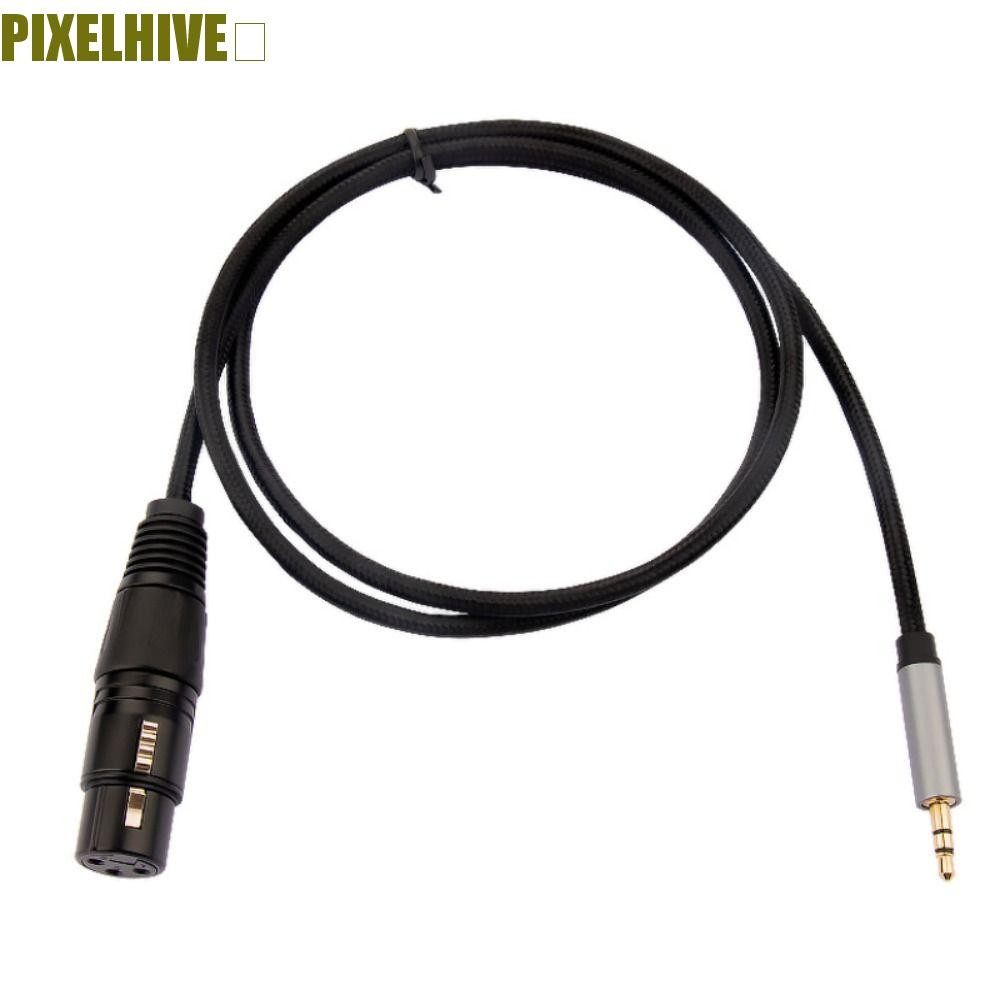 PIXELHIVE Microphone Audio Cable, 3.5mm To XLR Female Nylon Braided ...