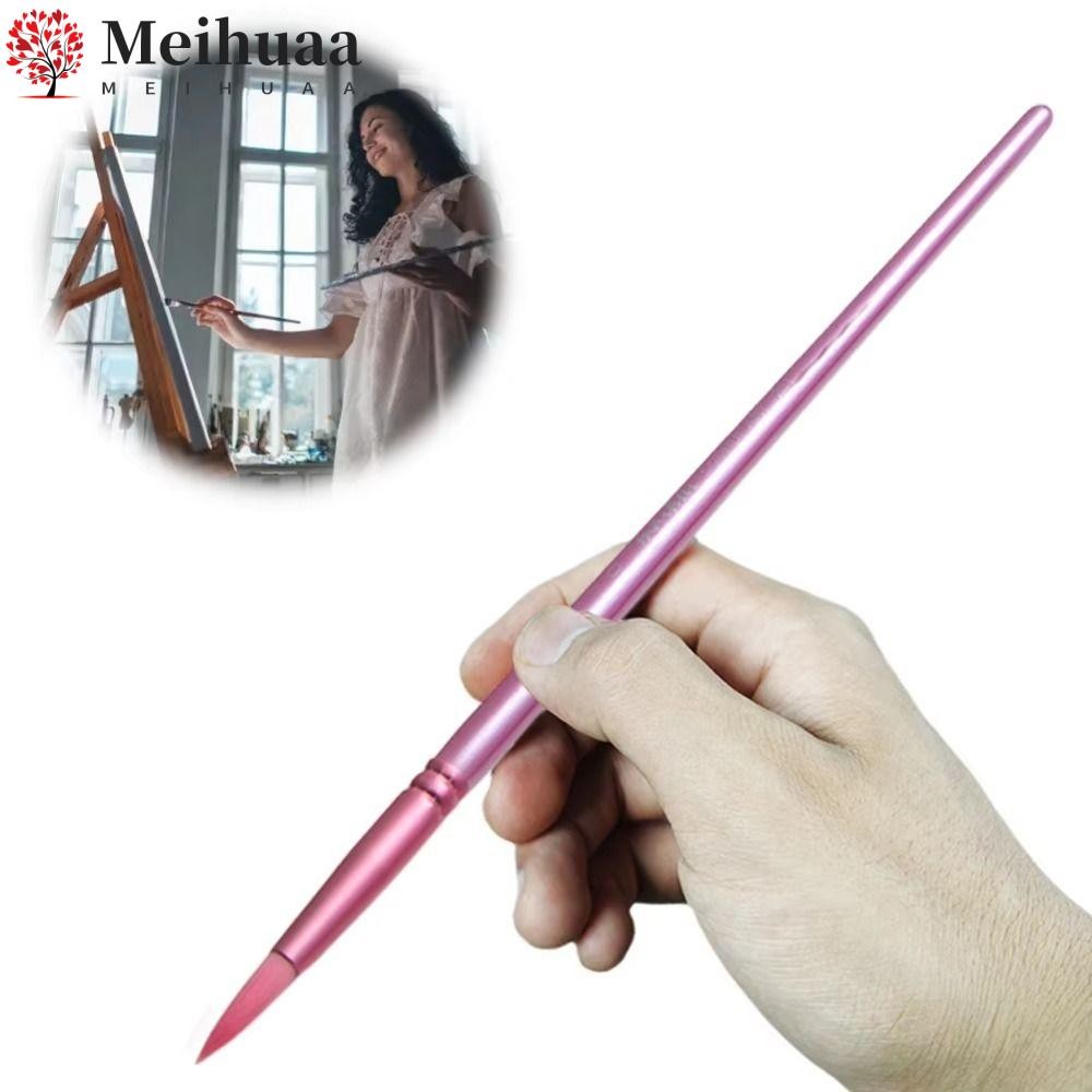 MEIHUAA 4/6 pcs Hand Drawn Watercolor, Pointed Round Flat Head Nylon ...