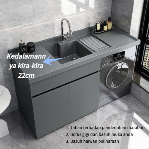 Kabinet Dobi Ruang aluminium balkoni mesin basuh kabinet besen dobi ...