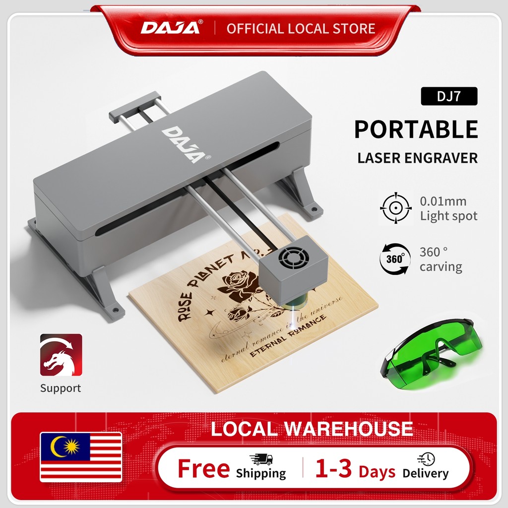 DAJA DJ7 Mini Portable Carving Machine Laser Carving Machine Suitable ...