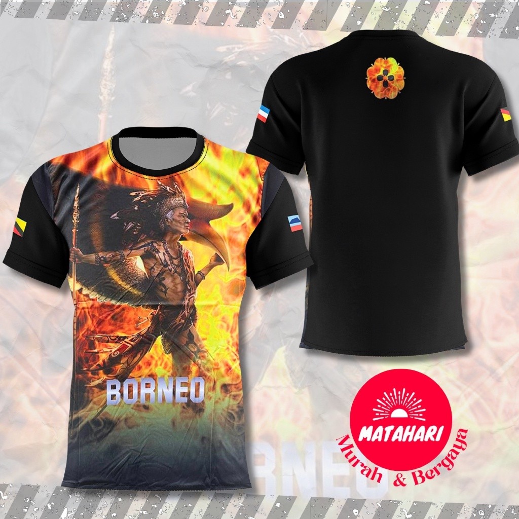 Jersey 2025 fashion Sun T-shirt Sarawak Dayak Bird Famous Tribal Motif ...
