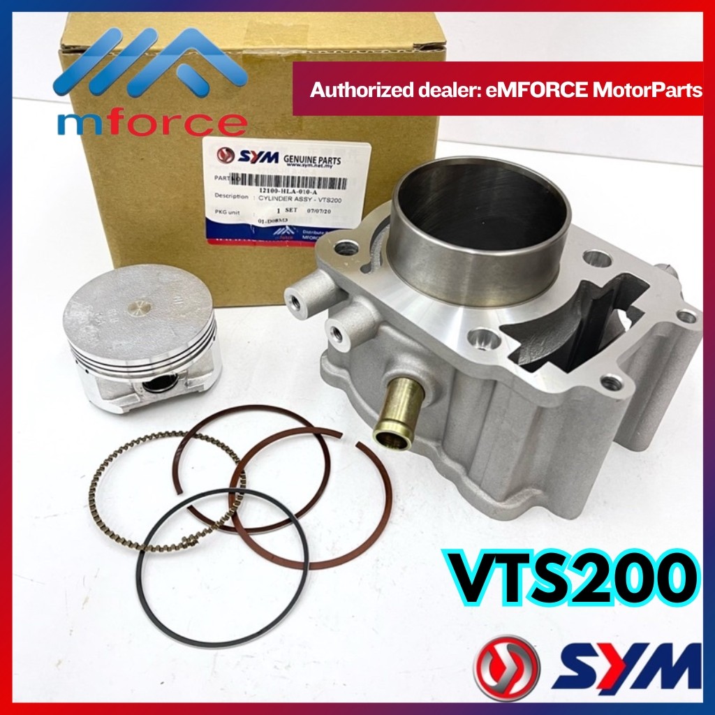 SYM VTS200 VTS SYM200 BLOCK SET CYLINDER BLOCK PISTON & RING ASSY 12100 ...