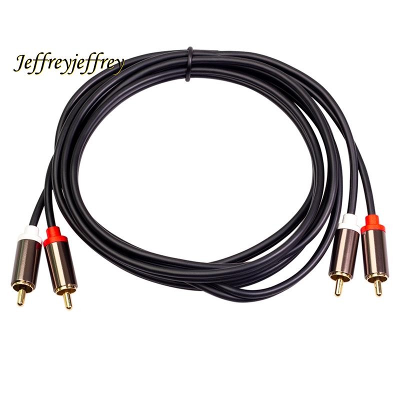 to 2 Male Gold-Plated Audio Cable Audio Cable 1M Home Theater DVD TV CD ...