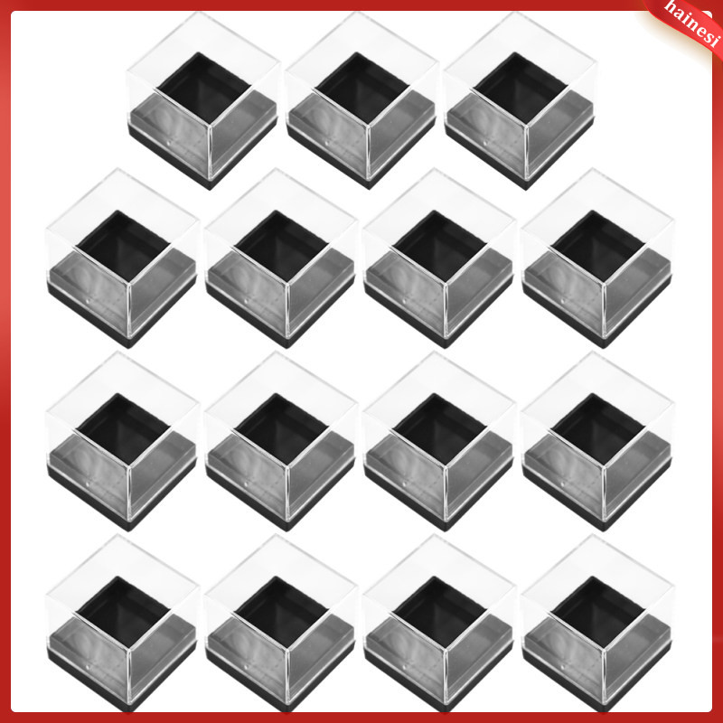 Square Container Display Case Mineral Standard Box Rock Showcase Rough ...