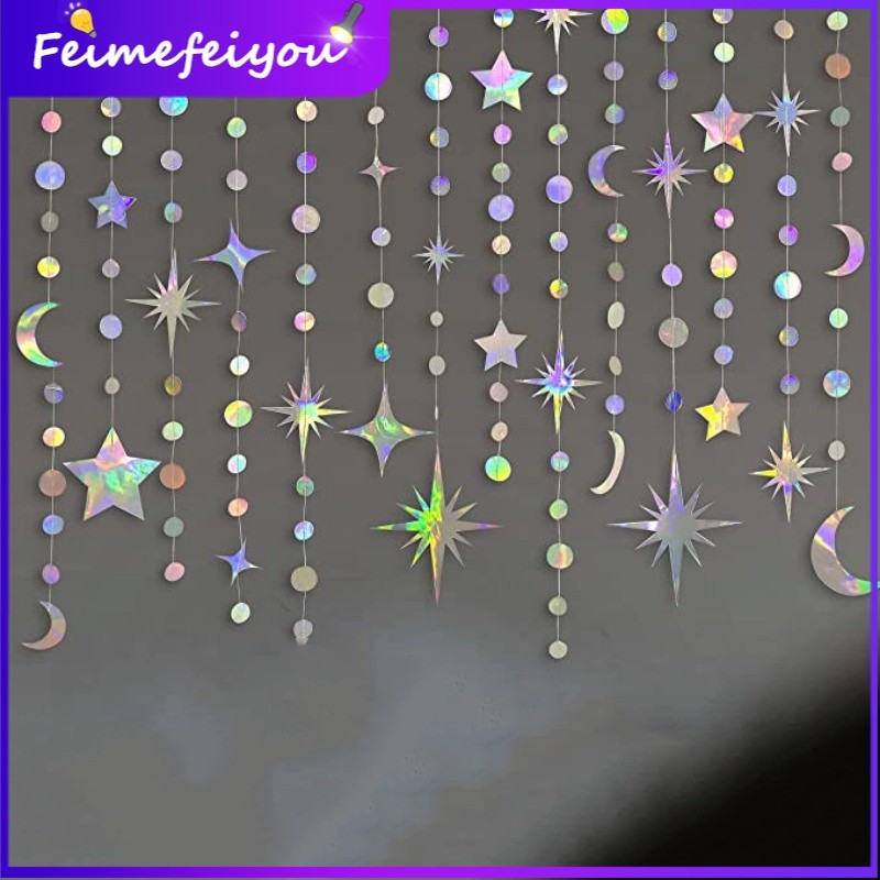 [Ready Stock]Hari Raya 4M Ramadan Decorations Iridescent Star Moon ...