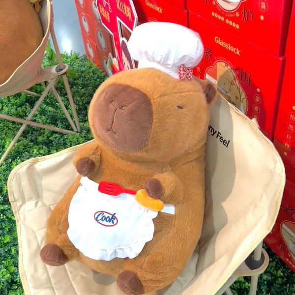 capybara plushie Internet selebriti chef popular capybara anak patung ...