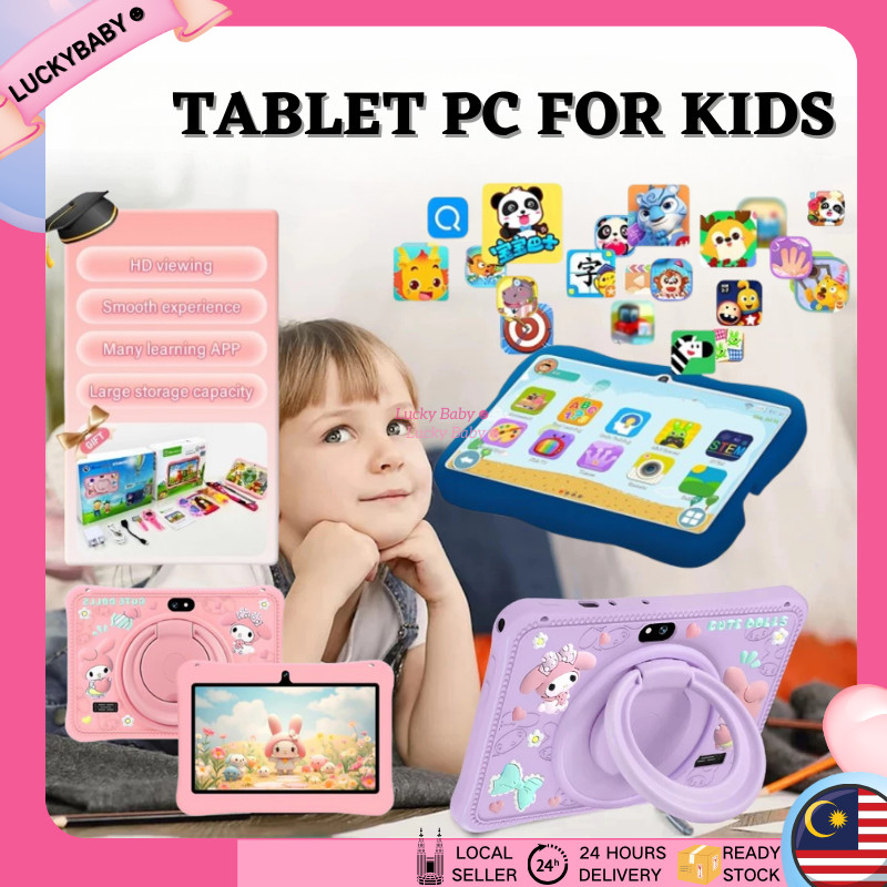 Tablet for Kids WIFI Dual Cameras Education Tablet 7 Inch Tablet Budak ...