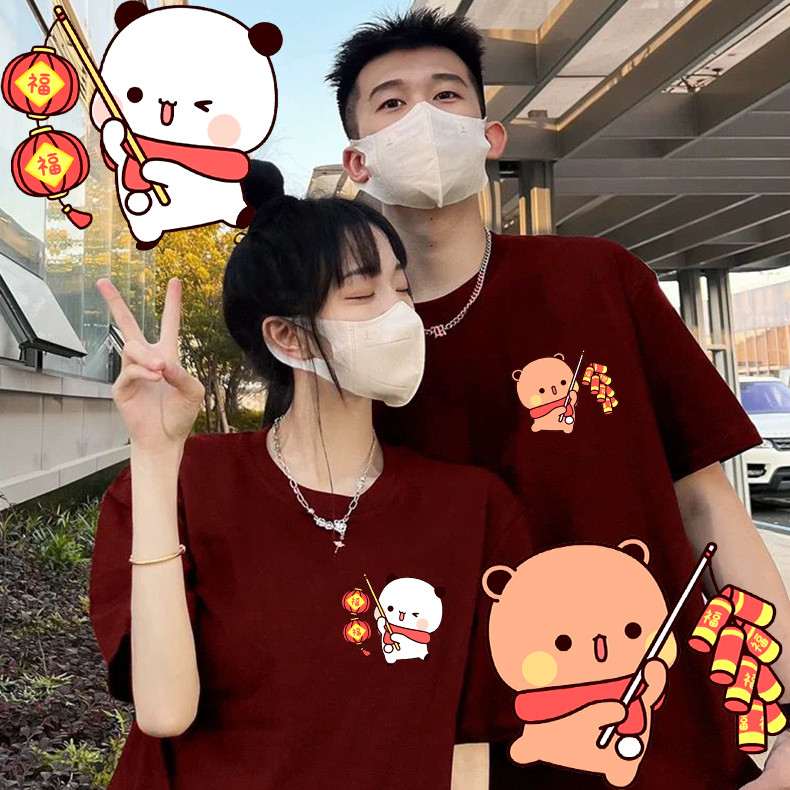 T SHIRT CNY 2025 snake year BUBU DUDU chinese new year cute couple ...