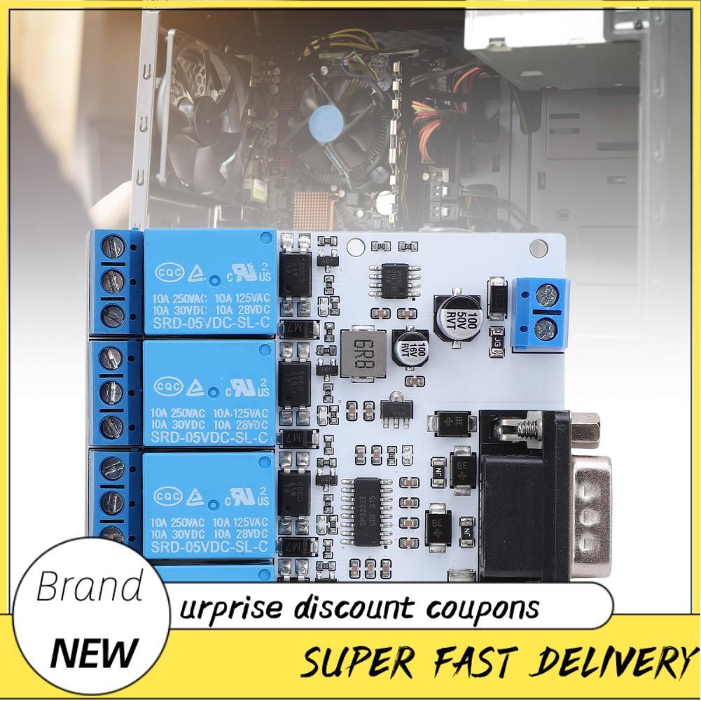 Freemarket 4 Channel DC 5-32V Relay Module with Optocoupler RS232 8 Bit ...
