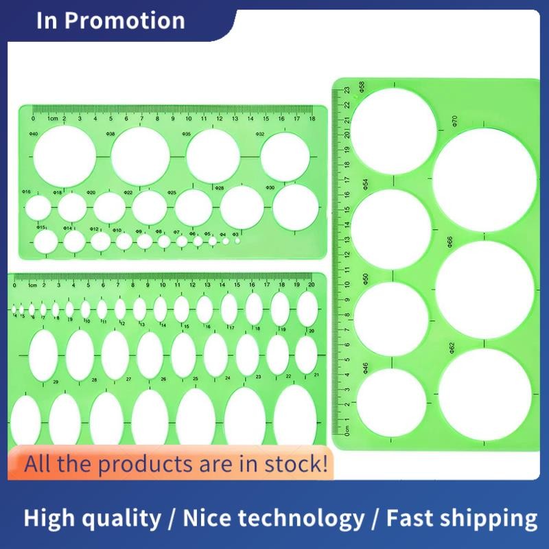 3 PCS Circle Template Plastic Circle and Oval Templates Measuring ...
