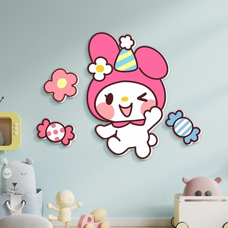 Wall Cover Ugly Decorative Hole Filling Artifact Sticker Cute Cartoon ...