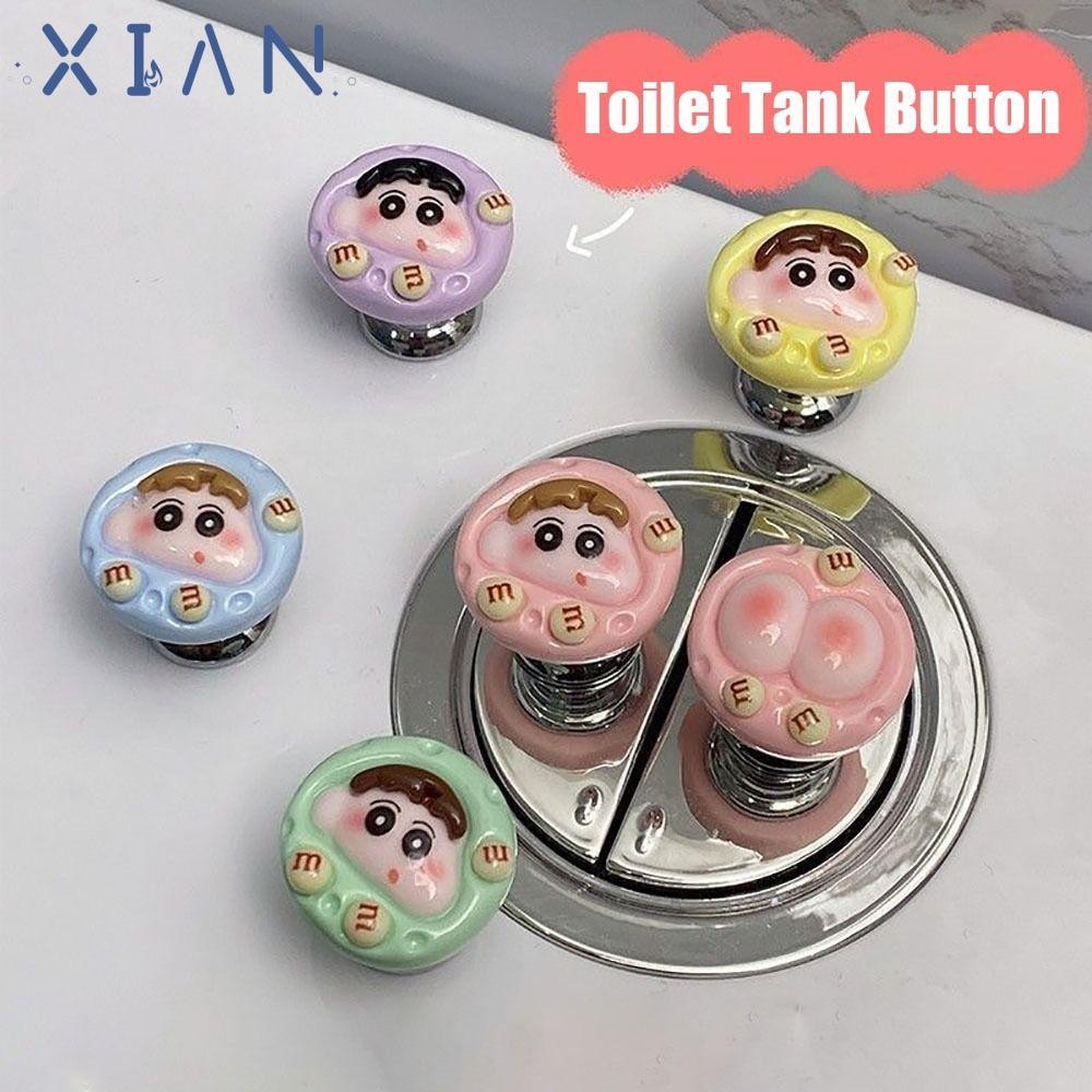 XIANEE Toilet Flush Button, Cartoon Crayon Shin-chan Toilet Tank Button ...