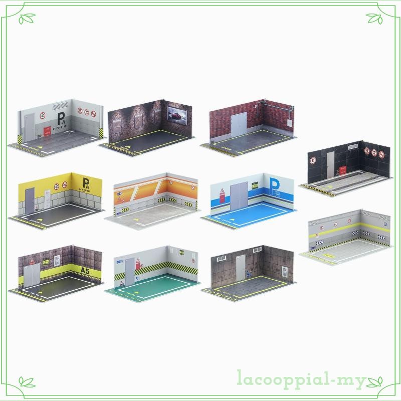 [LacooppiafeMY] Car Model Diorama Parking /24 Parking Lot DIY Toy Car ...