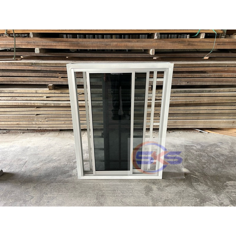 SKS 2in1 White Undercoated Window Grille 910mm(W) x 1215mm(H) Slide ...