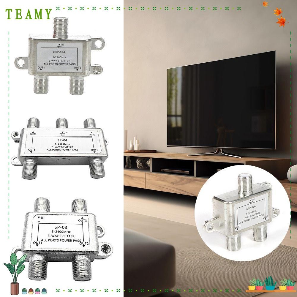 TEAMY TV Antenna Satellite Splitter, 5 to 2400MHz TV Satellite Splitter ...