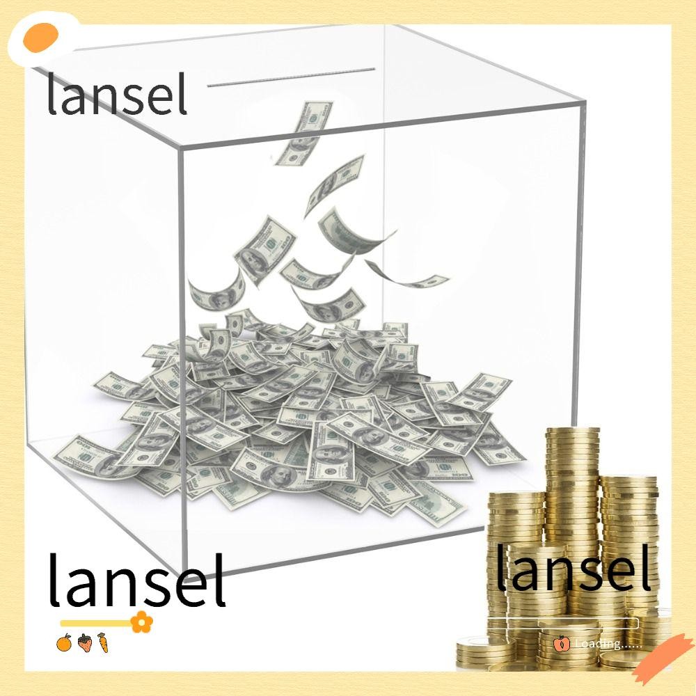 LA Transparent Acrylic Money Box Cash And Coin Money Bank | Shopee Malaysia
