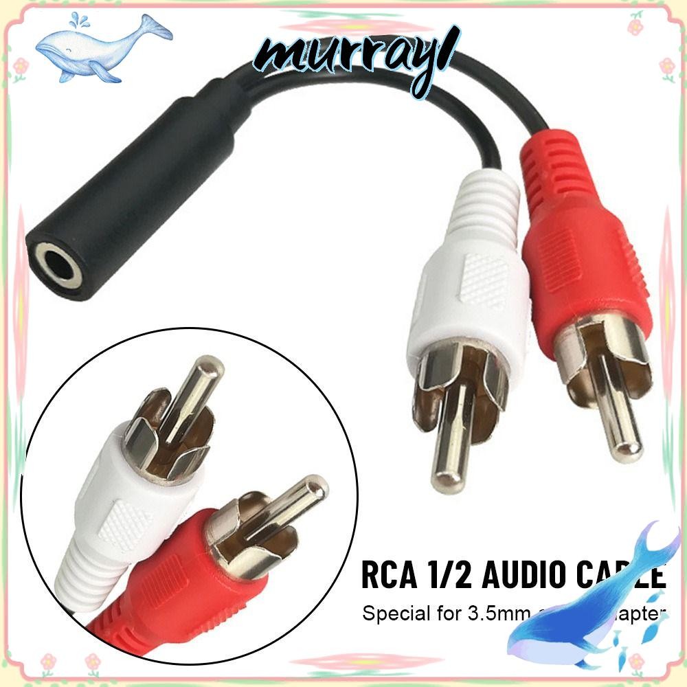 MURRAY1 Audio Cable Computer Speakers Home Theater Female Plug 2 RCA ...