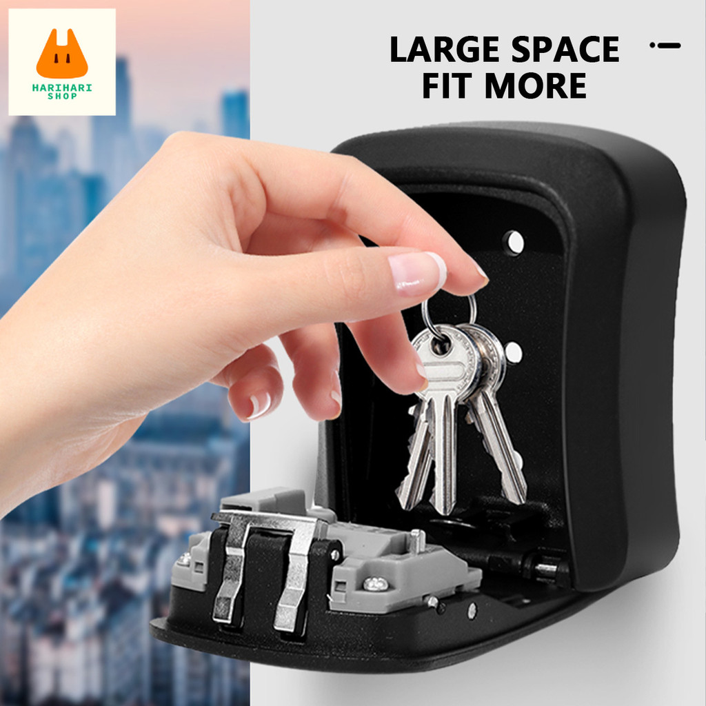 Portable Key Safe Box 4 Digits Password Key Storage Locker For AirBnb ...