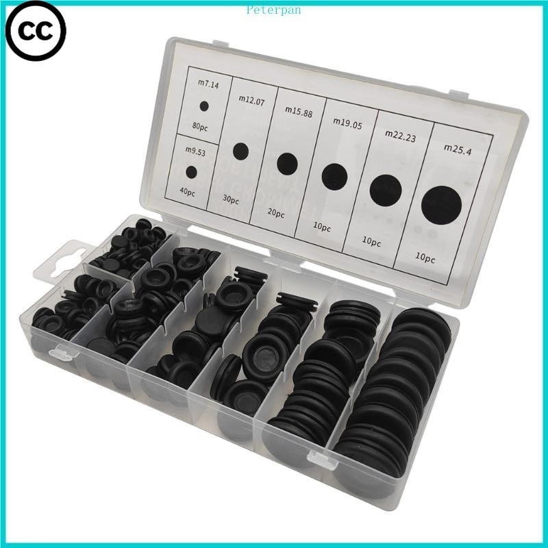 CC 200 Pcs Rubber Grommet Firewall Hole Plug Electrical Wire Gasket ...