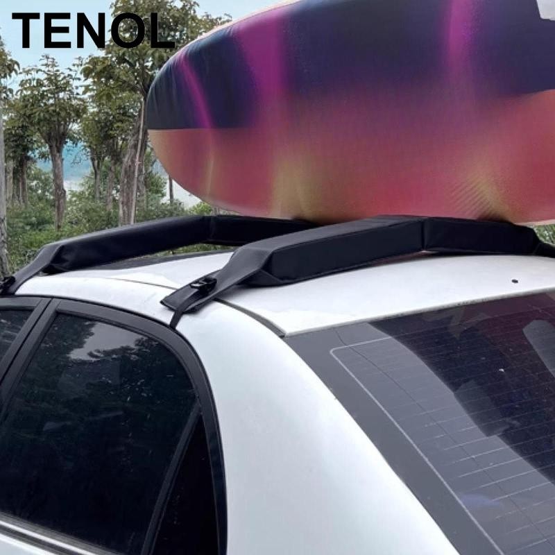 TENOL Car Soft Roof Rack Pads Lightweight Foldable Outdoor Surfboard ...