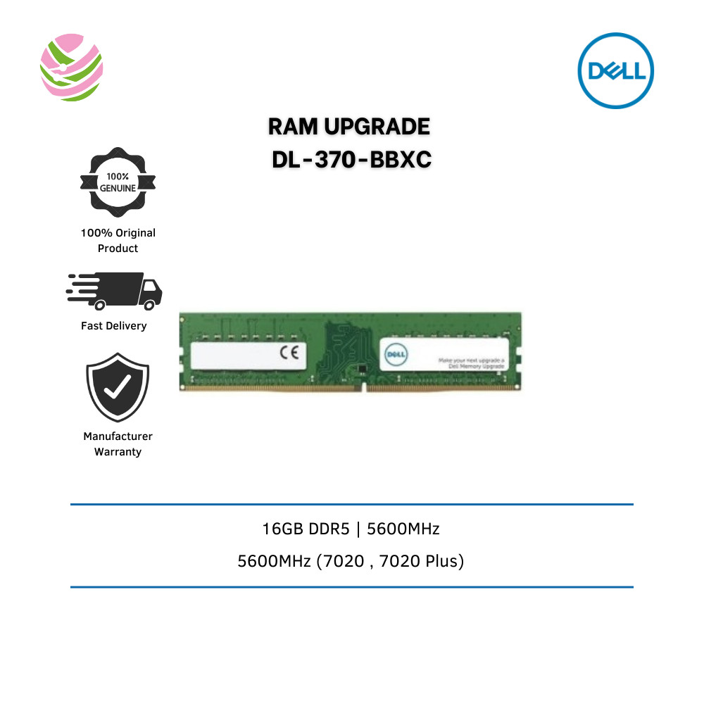 DELL Ram Upgrade - 16GB DDR5/5600MHz (7020 , 7020 Plus) DL-370-BBXC ...