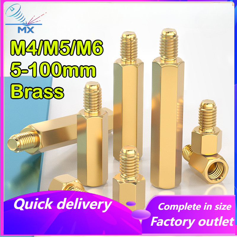 [MX1] Connection Column Isolation Brass M4/M5/M6 Single-Head Hexagonal ...