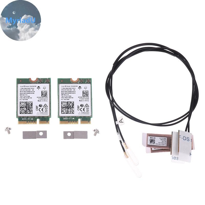 MyriadU 9560NGW WiFi Card+Antenna 1733Mbps Wireless AC 9560 Dual Band 2 ...