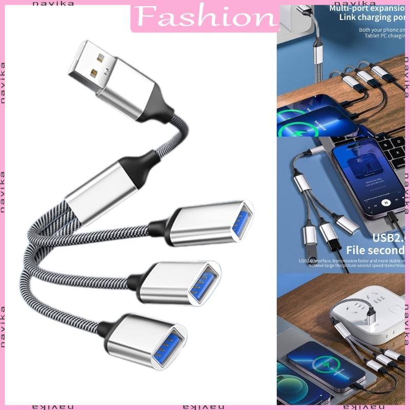 NAV USB Y Splitter Cable for Charging OTG 3 in 1 USB Male to 3 USB 2 0 ...