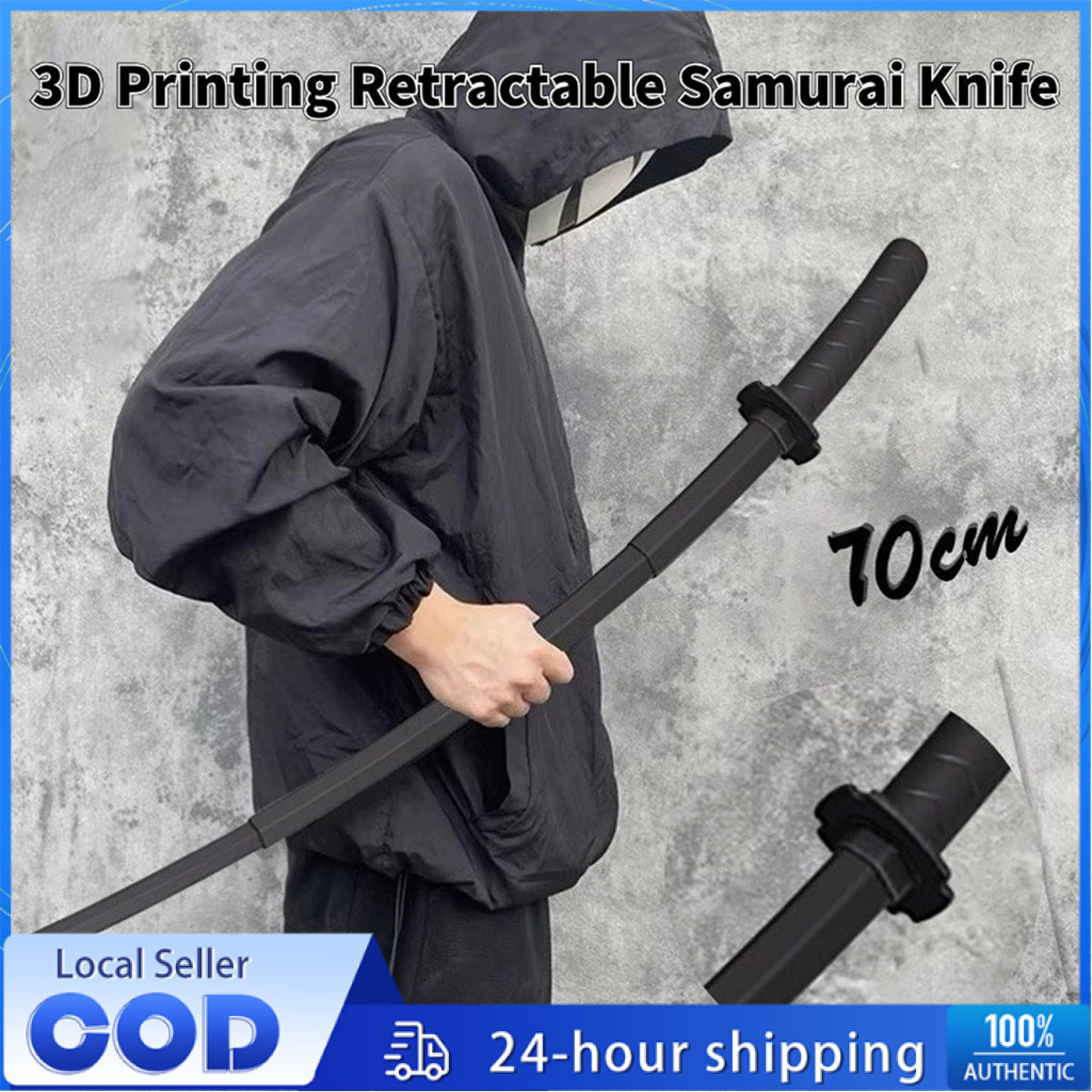 3D printed Retractable samurai blade Plastic Toys telescopic gravity ...