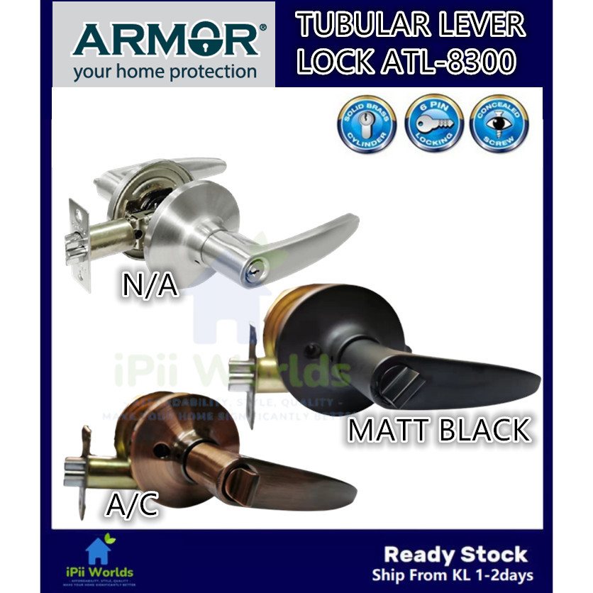 MYipii ARMOR TUBULAR LEVER LOCK ATL-8300 SS Door lock set - Lock Pintu ...